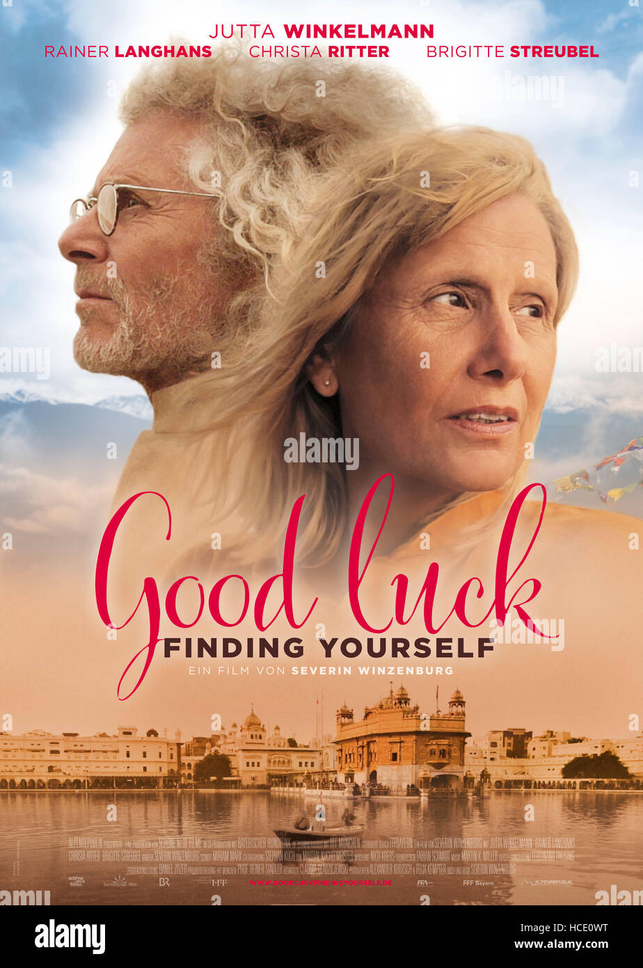 GOOD LUCK FINDING YOURSELF, German poster, from left: Rainer Langhans ...