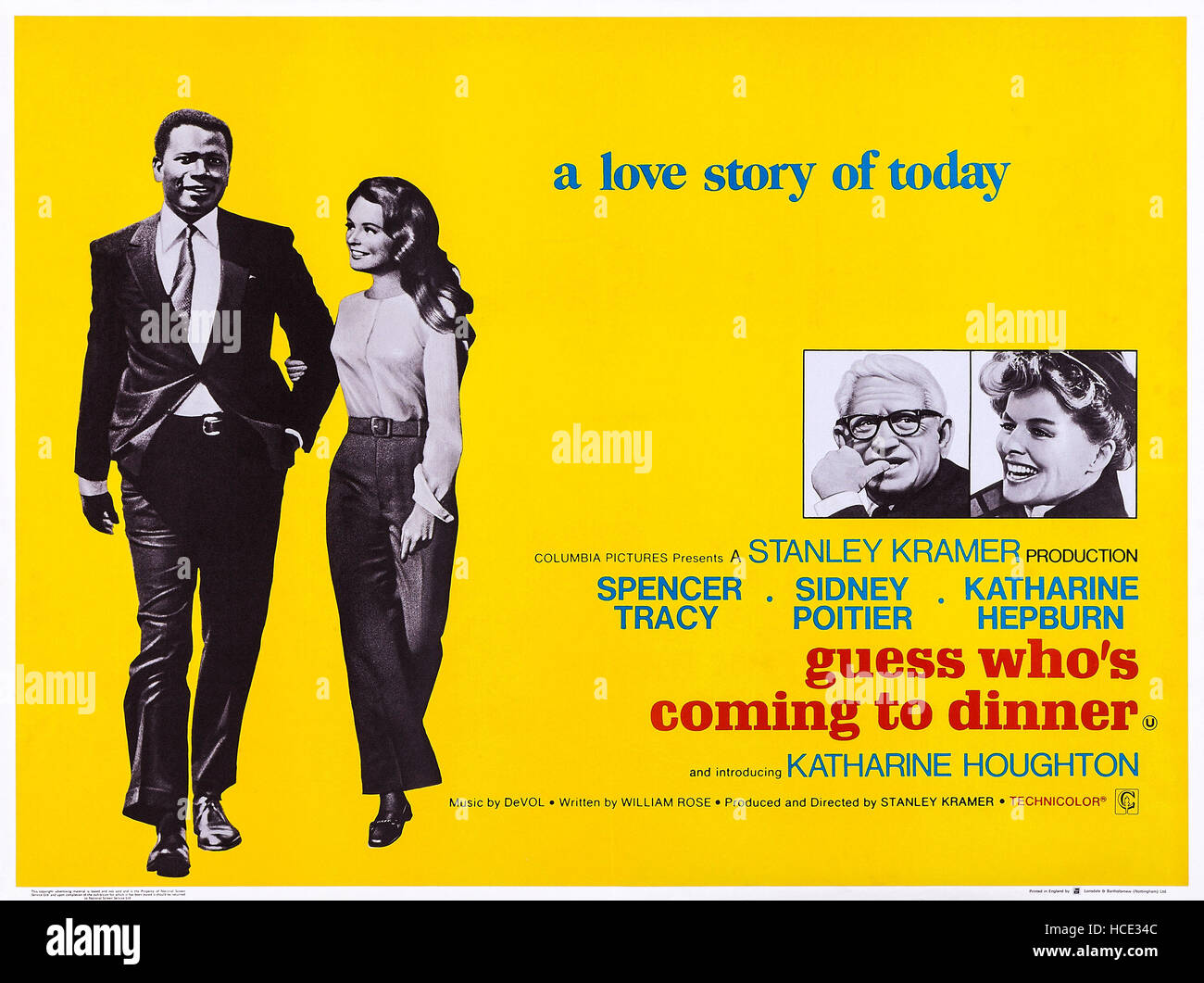 GUESS WHO'S COMING TO DINNER, US poster art, from left: Sidney Poitier ...