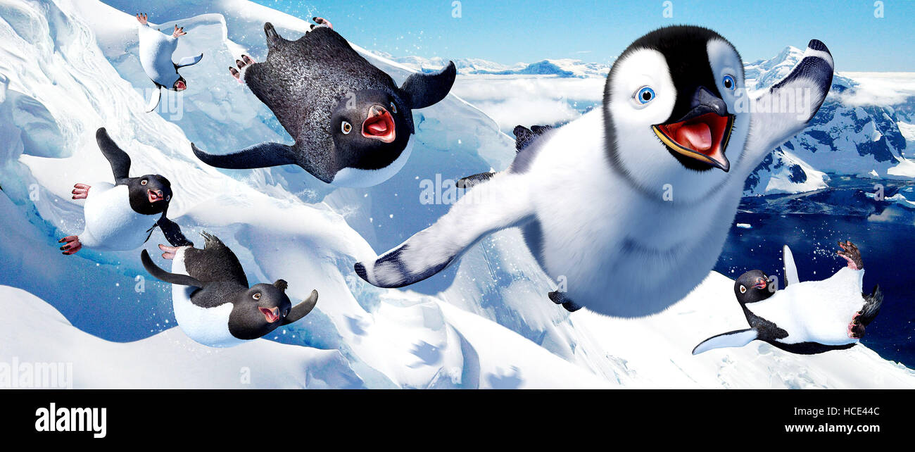 HAPPY FEET, Ramon (top, second from left, voice: Robin Williams ...
