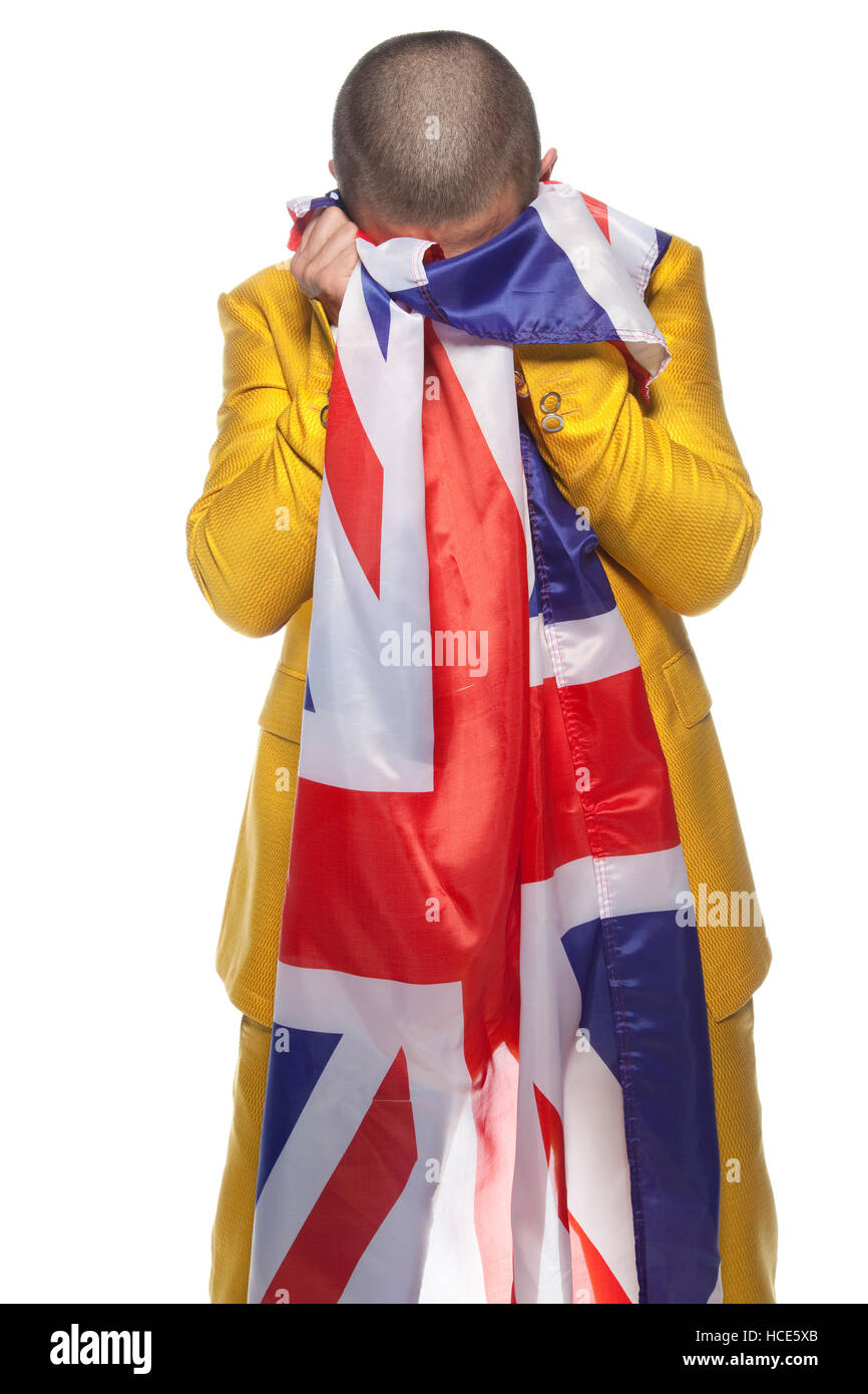 man with a flag Stock Photo - Alamy