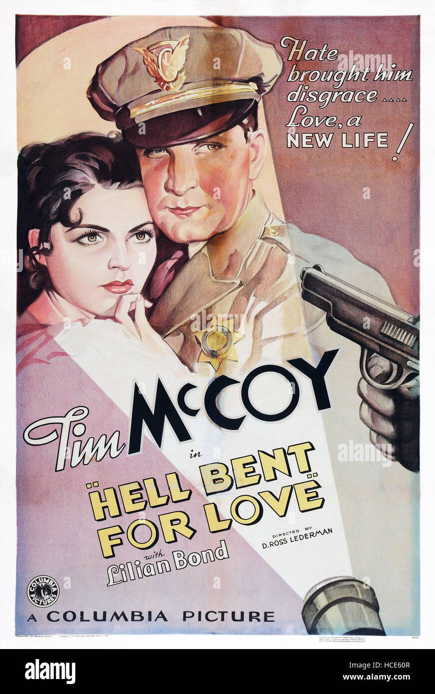 HELL BENT FOR LOVE, US poster art, from left: Lilian Bond, Tim McCoy, 1934 Stock Photo - Alamy