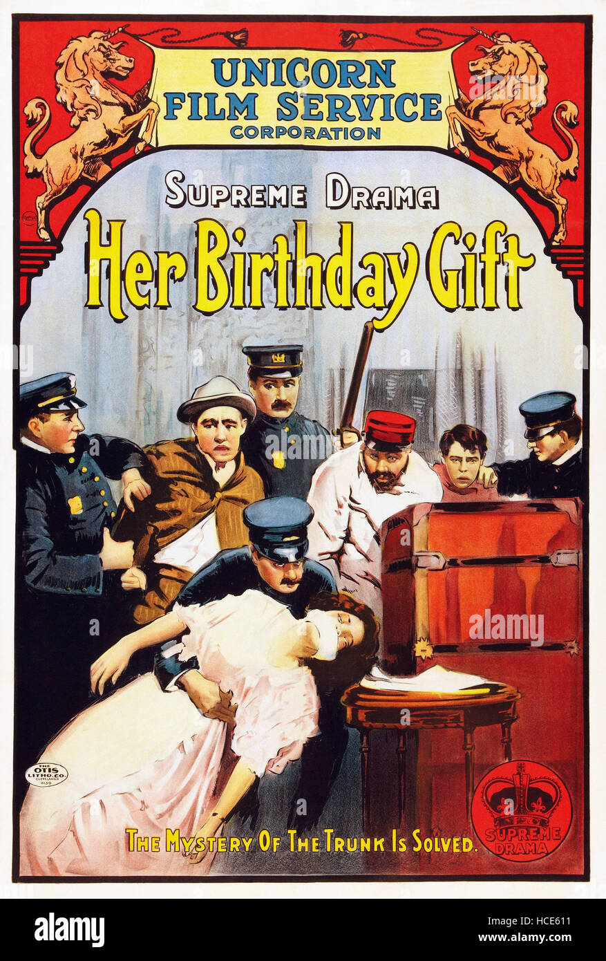 HER BIRTHDAY GIFT, US poster art, 1916 Stock Photo - Alamy