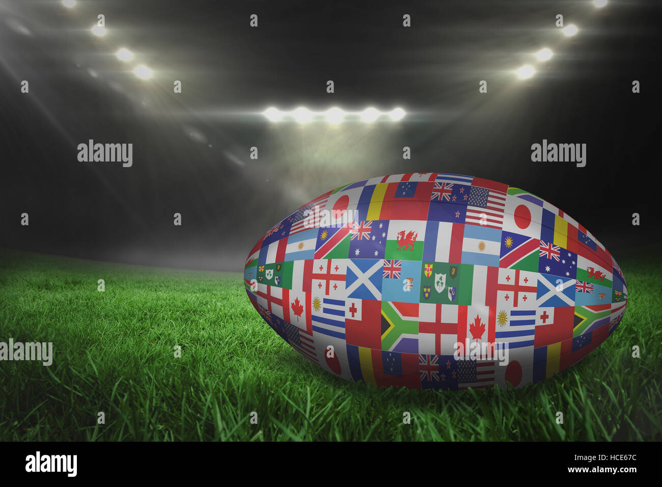 Composite image of rugby world cup international ball Stock Photo - Alamy