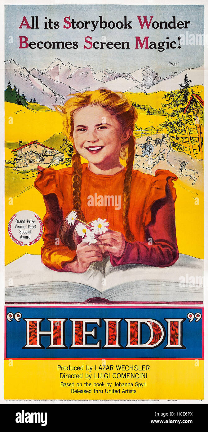 HEIDI, US poster art, Elsbeth Sigmund, 1952 Stock Photo - Alamy