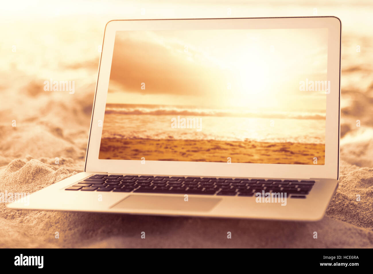 Laptop and waves hi-res stock photography and images - Alamy