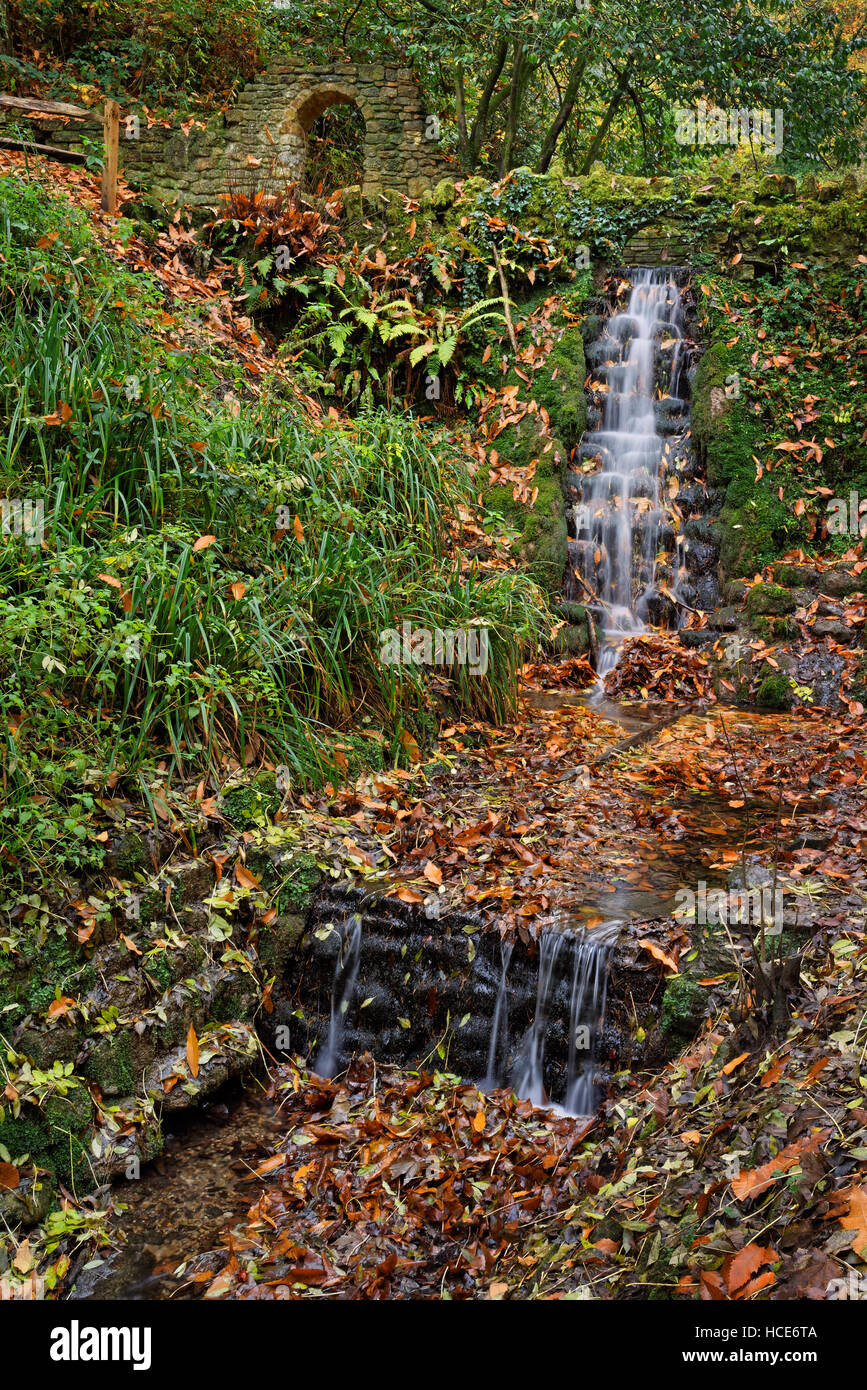 UK,Somerset,Yeovil,Yeovil Country Park,Ninesprings Waterfall Stock ...
