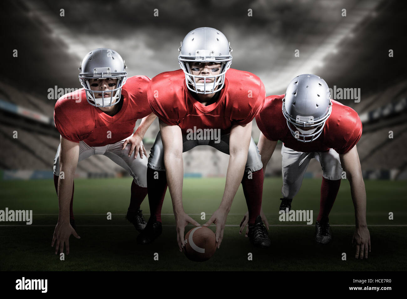 Composite image of american football players 3D Stock Photo - Alamy