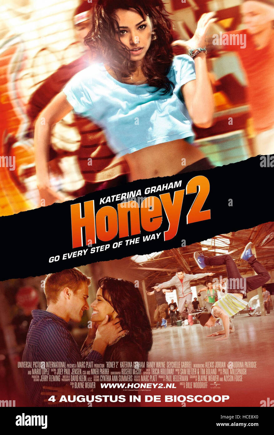 HONEY 2, Dutch poster art, Kat Graham (top, and bottom right), Randy Wayne (bottom left), 2011 ...