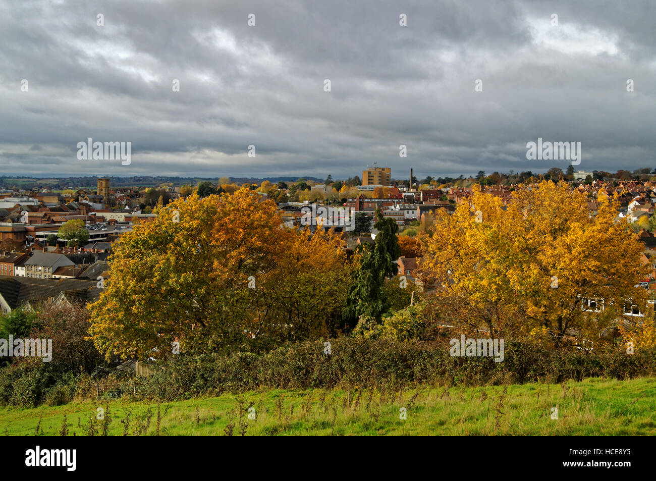 UK, Somerset, Yeovil, View of Town from Wyndham Hill Stock Photo - Alamy