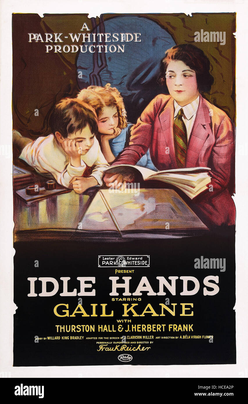 IDLE HANDS, US poster art, right: Gail Kane, 1921 Stock Photo - Alamy