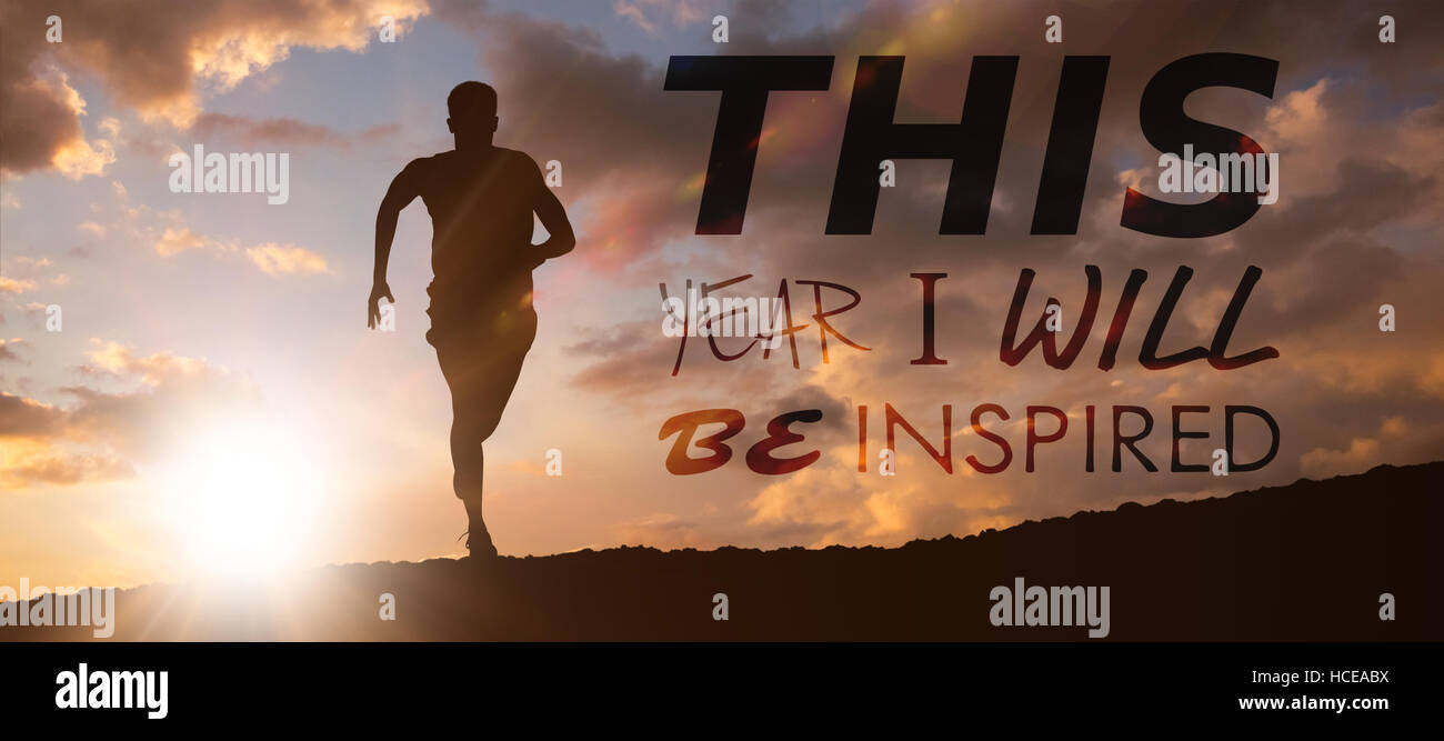 Composite image of this year i will be inspired Stock Photo - Alamy