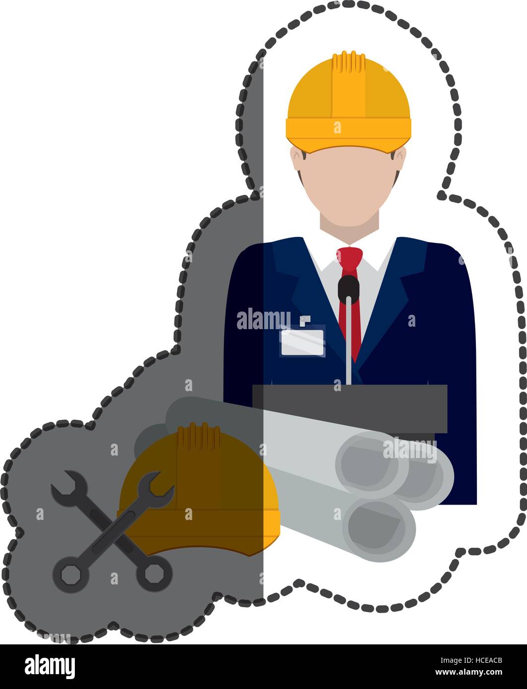 Architect icon. Construction tool repair work and restoration theme ...