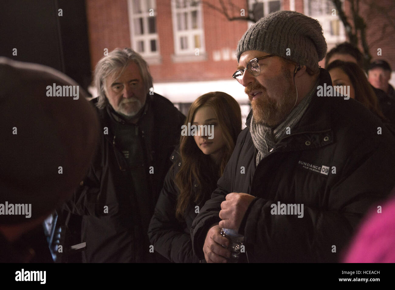 IF I STAY, front, from left: Chloe Grace Moretz, director R.J. Cutler ...