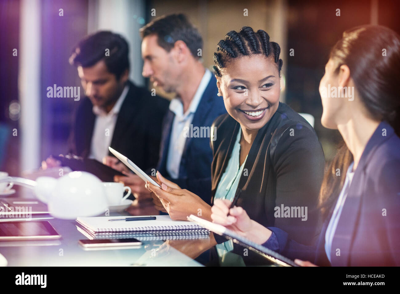 Happy colleague hi-res stock photography and images - Alamy