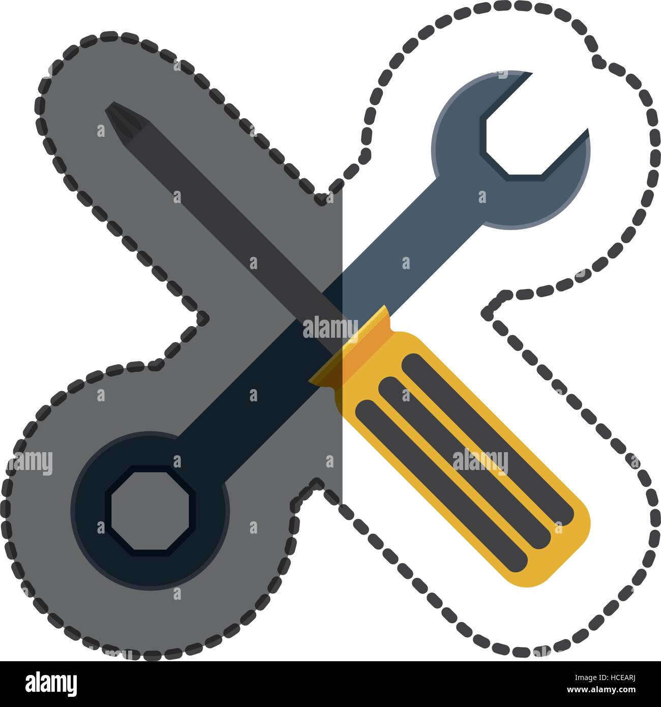 Isolated wrench and screwdriver design Stock Vector Image & Art - Alamy