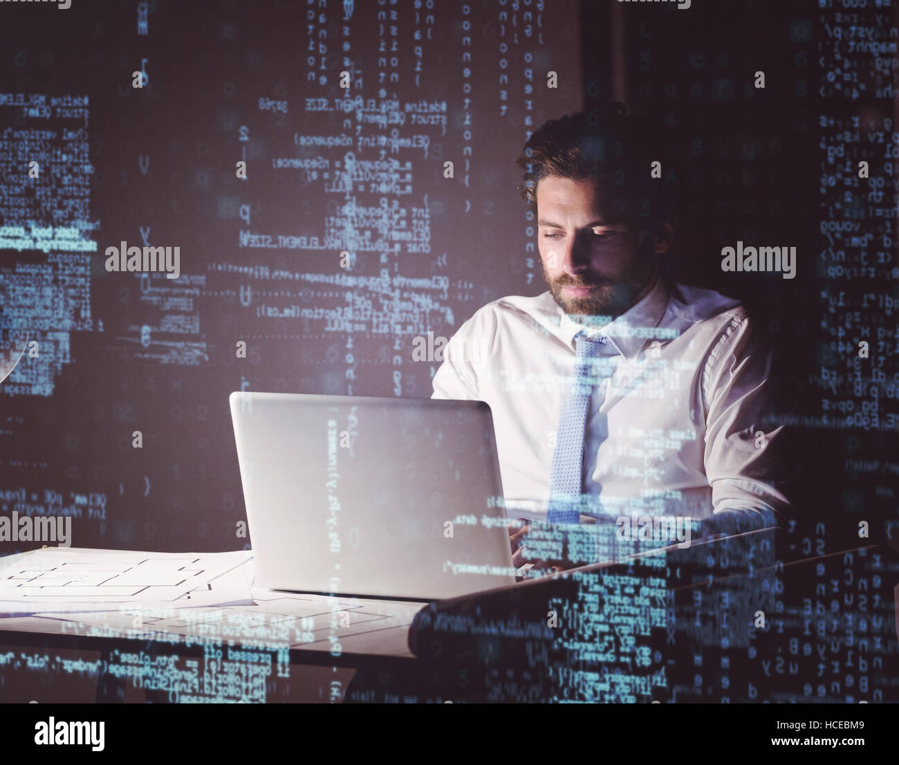 Laptop night hi-res stock photography and images - Alamy
