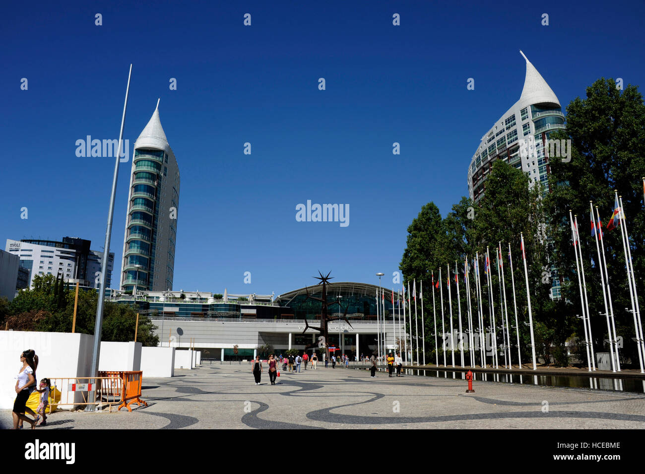Sao Gabriel tower and Sao Rafael tower, Rossio dos Olivais, Parque das ...