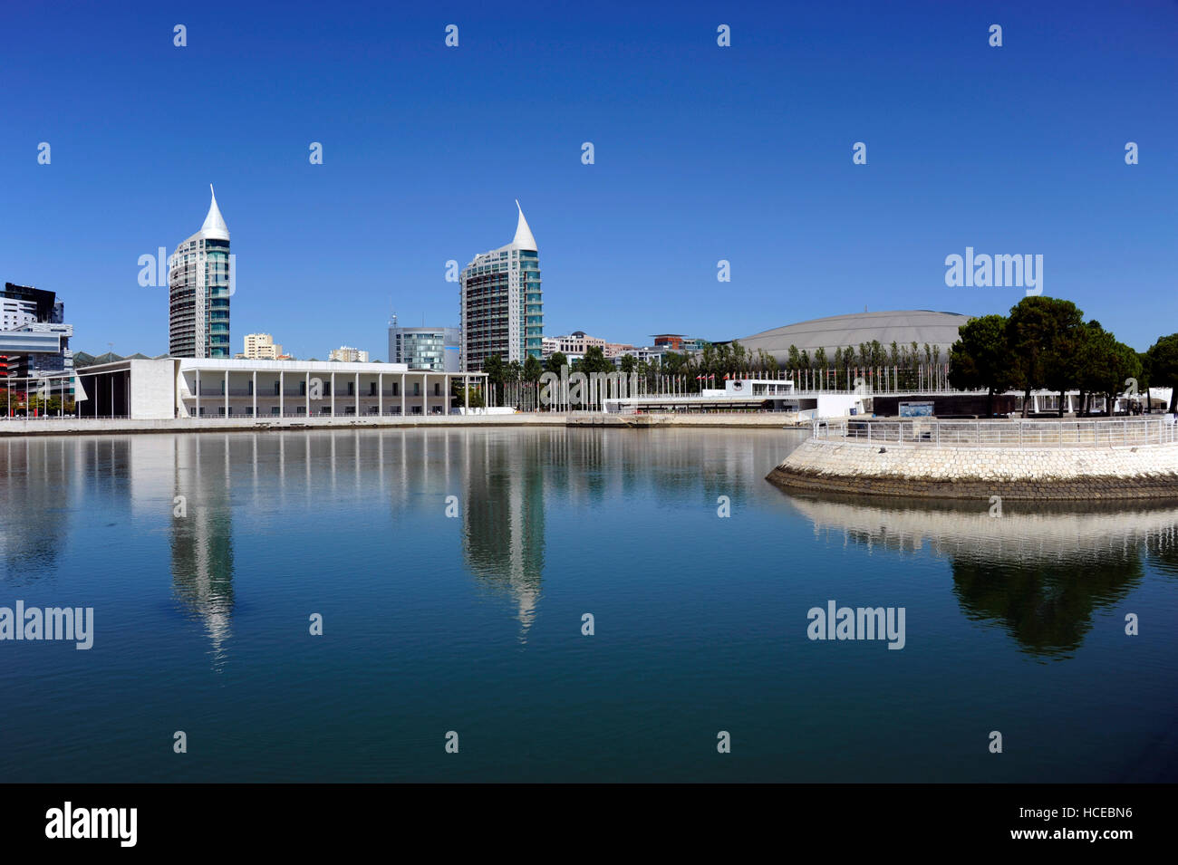 Sao Gabriel tower and Rafael tower, Pavilhao de Portugal, MEO Arena ...