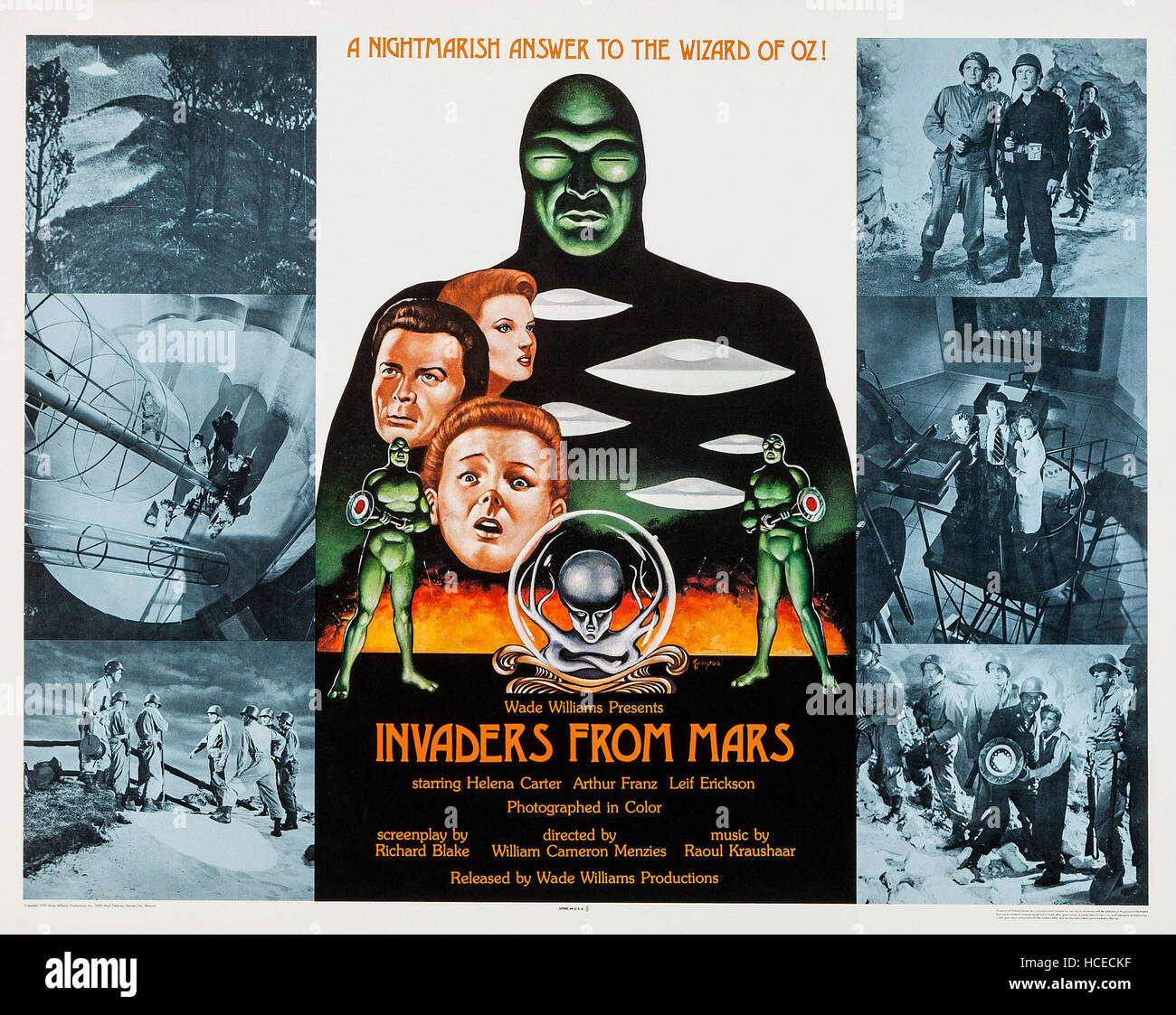 INVADERS FROM MARS, US poster art, center: Helena Carter, Arthur Franz ...