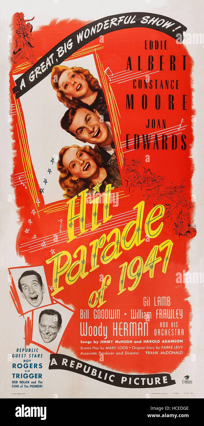 HIT PARADE OF 1947, (aka THE HIT PARADE), US poster art, from top: Joan ...