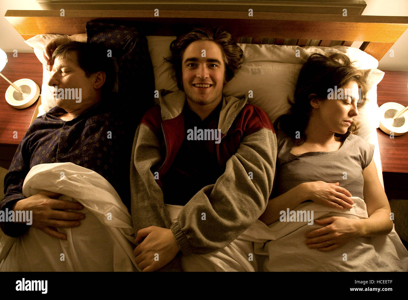 HOW TO BE, from left: Michael Irving, Robert Pattinson, Rebecca Pidgeon ...