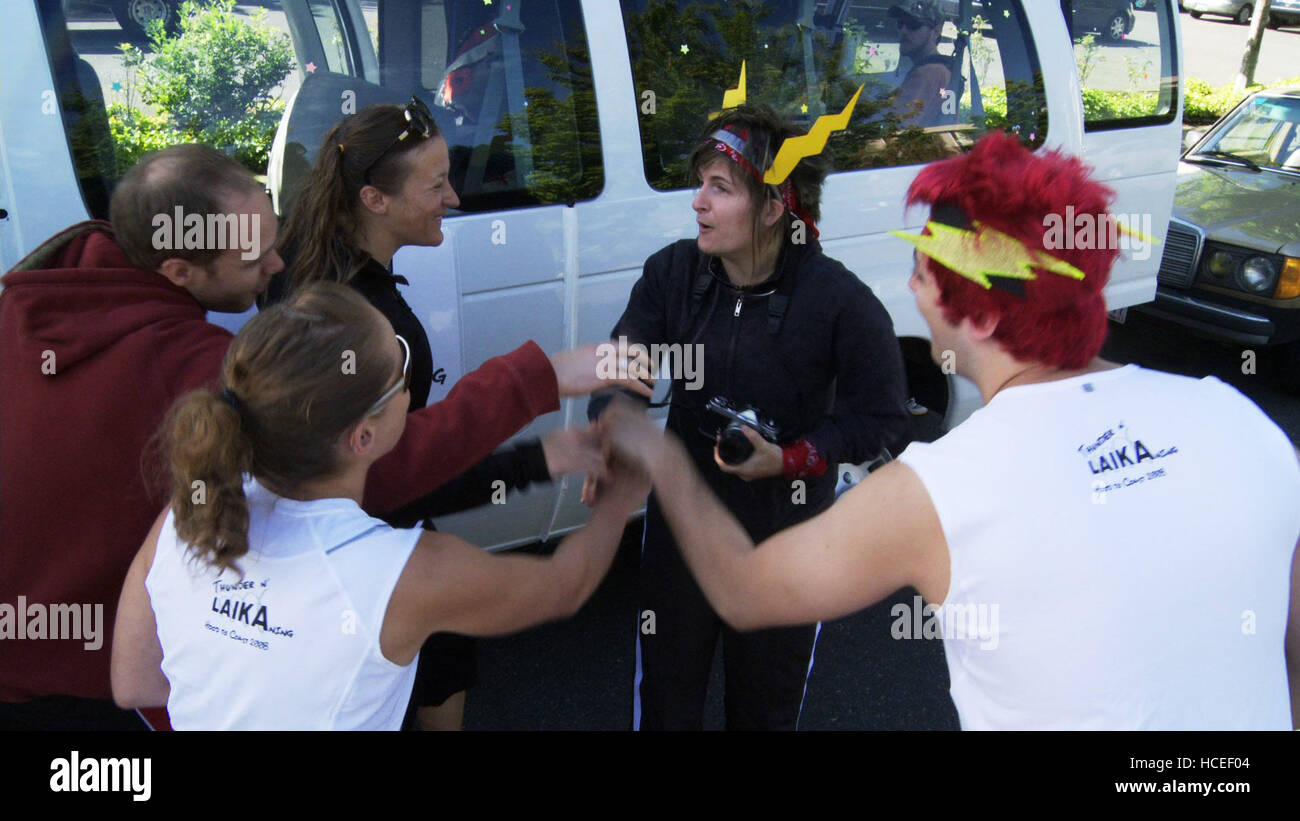 HOOD TO COAST, Kathy Larsen (holding camera), of the Thunder n ...