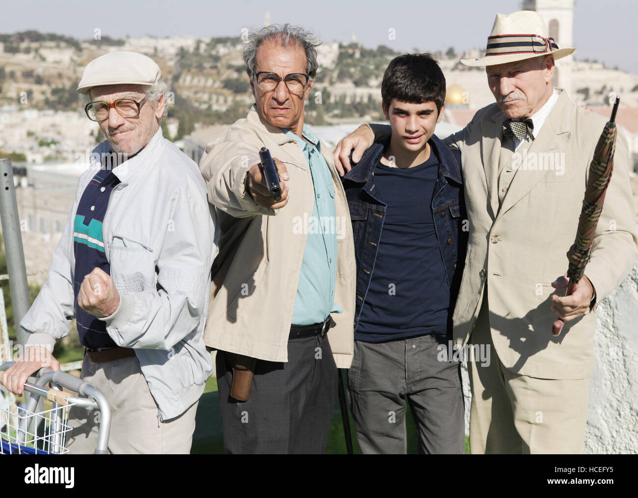 HUNTING ELEPHANTS, from left: Moni Moshonov, Sasson Gabai, Gil Blank ...