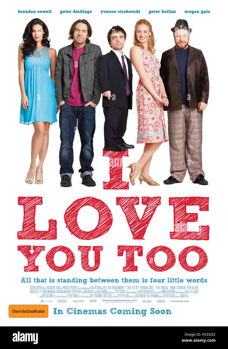 I LOVE YOU TOO, poster art, from left: Megan Gale, Brendan Cowell ...
