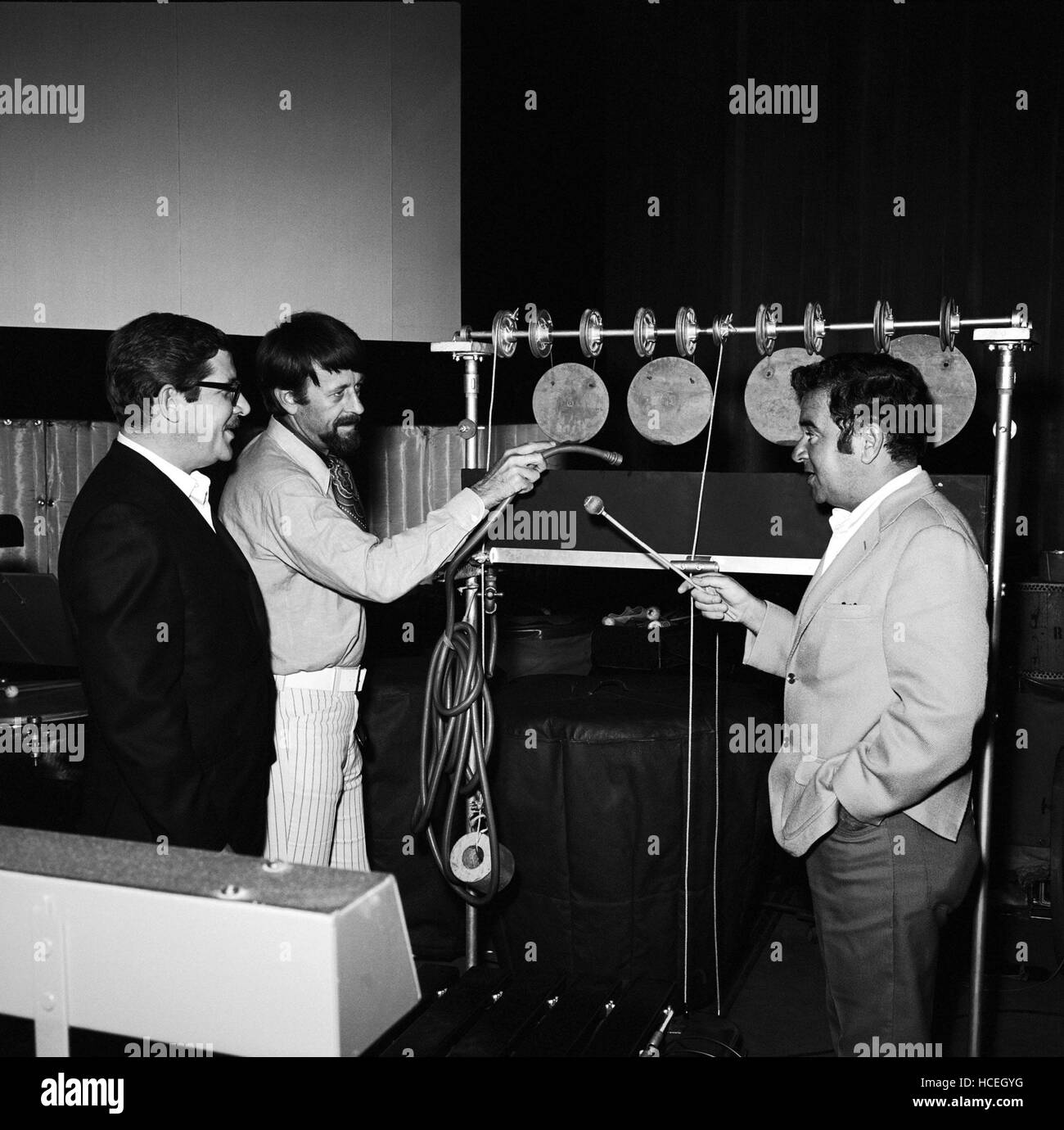 THE ILLUSTRATED MAN, Director Jack Smith (third from left) gets a crash ...