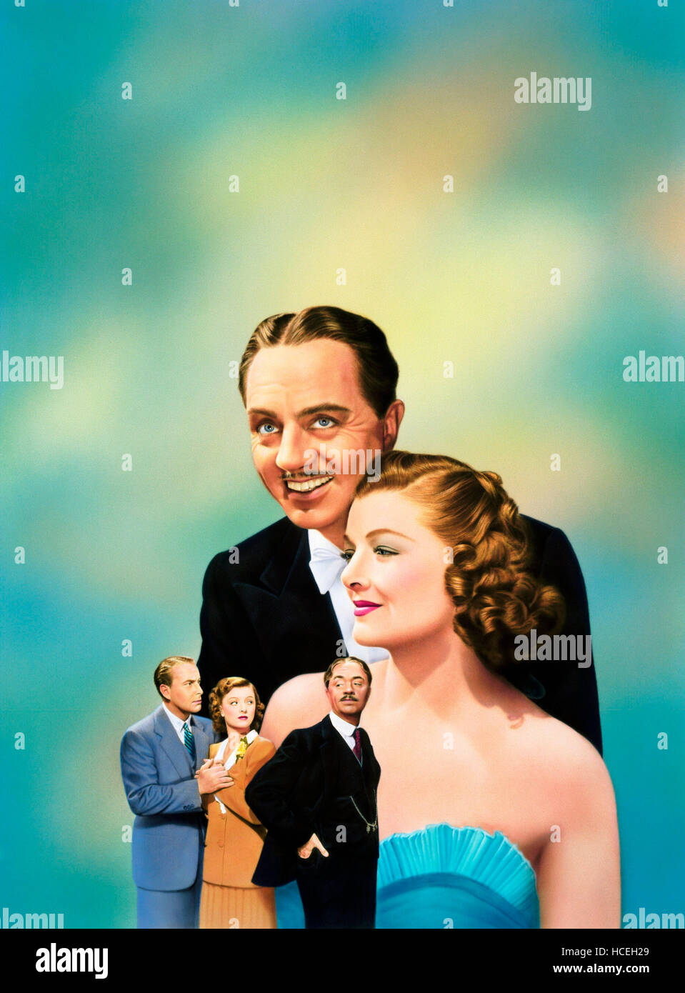 I LOVE YOU AGAIN, bottom from left: Donald Douglas, Myrna Loy, William ...