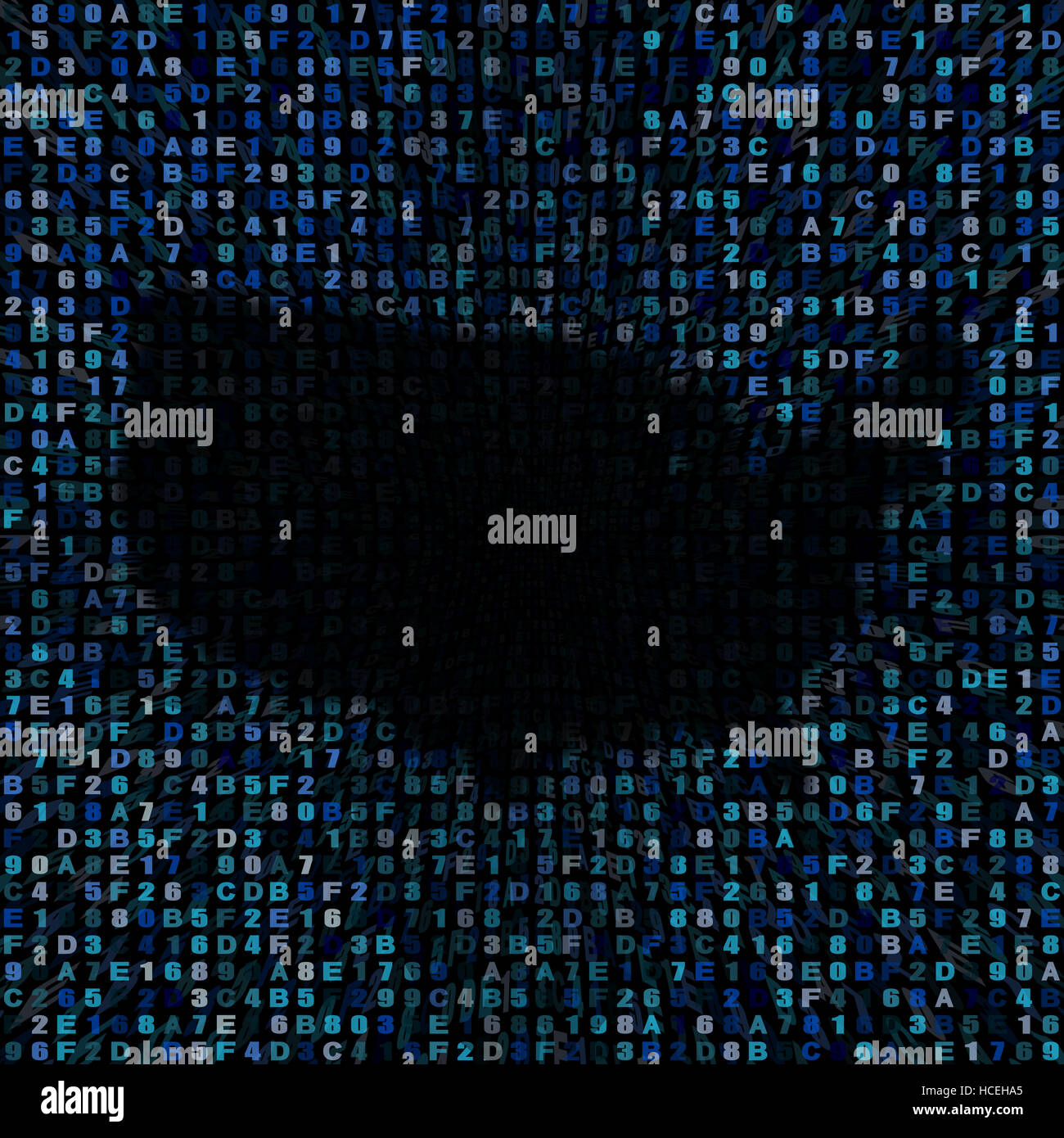 USA map on hex code illustration Stock Photo - Alamy