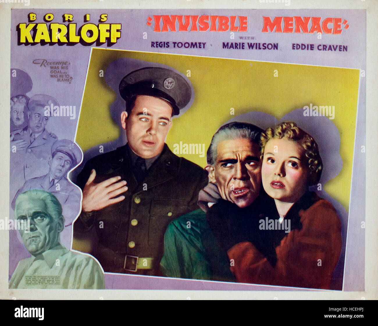 THE INVISIBLE MENACE, Eddie Craven, Boris Karloff, Marie Wilson, 1938 ...
