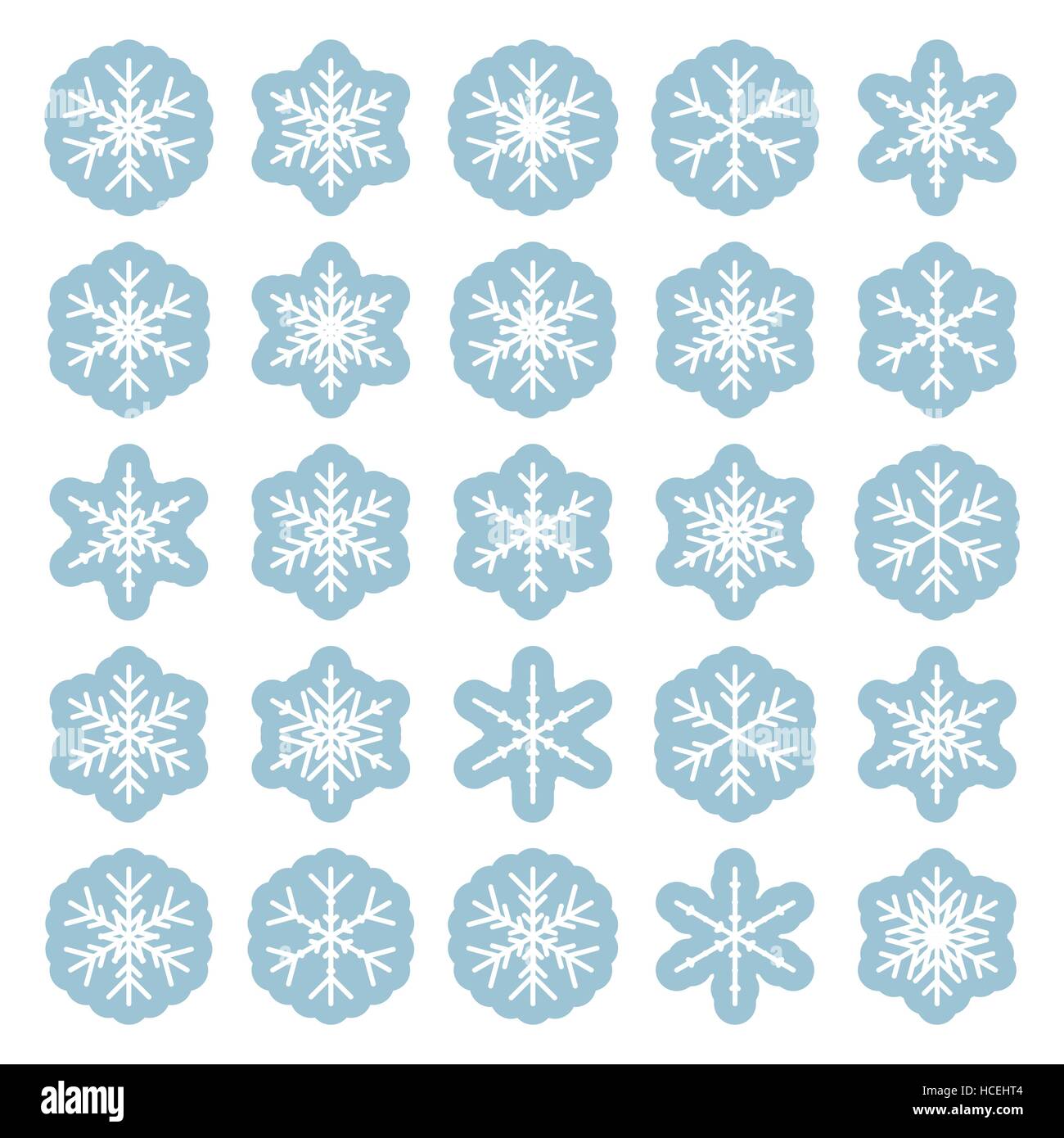 Set of different winter snowflakes Stock Vector Image & Art - Alamy