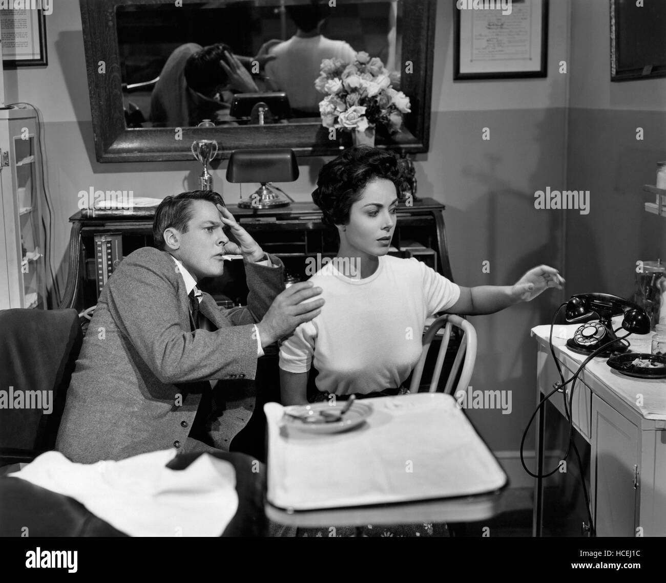 INVASION OF THE BODY SNATCHERS, from left: Kevin McCarthy, Dana Wynter ...