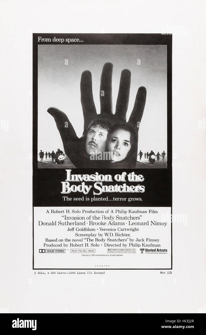 Invasion body snatchers poster hi-res stock photography and images - Alamy