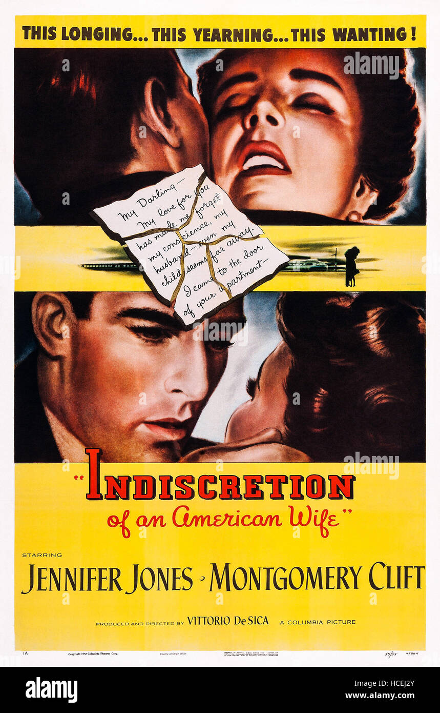 INDISCRETION OF AN AMERICAN WIFE, (aka STAZIONE TERMINI), US poster ...