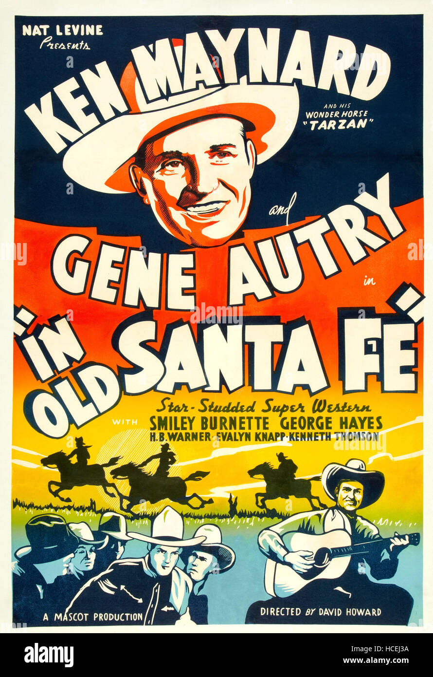 IN OLD SANTA FE, US poster art, Gene Autry, 1934 Stock Photo - Alamy