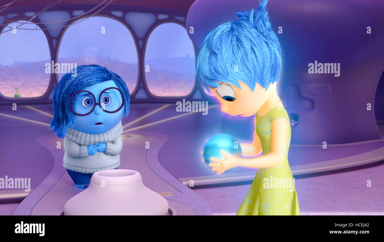 INSIDE OUT, from left: Sadness (voice: Phyllis Smith), Joy (voice: Amy ...