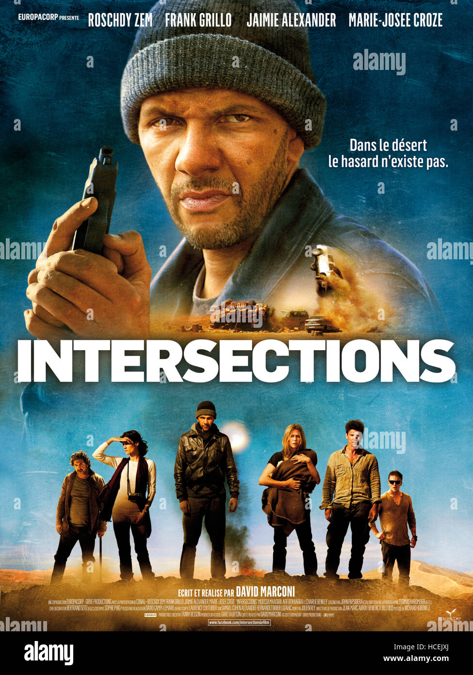 COLLISION, (aka INTERSECTIONS), French poster art, top: Roschdy Zem ...