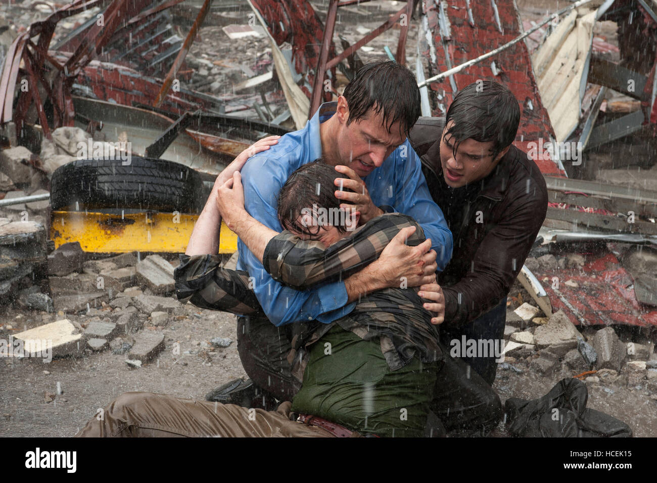 INTO THE STORM, from left: Max Deacon (front), Richard Armitage, Nathan ...