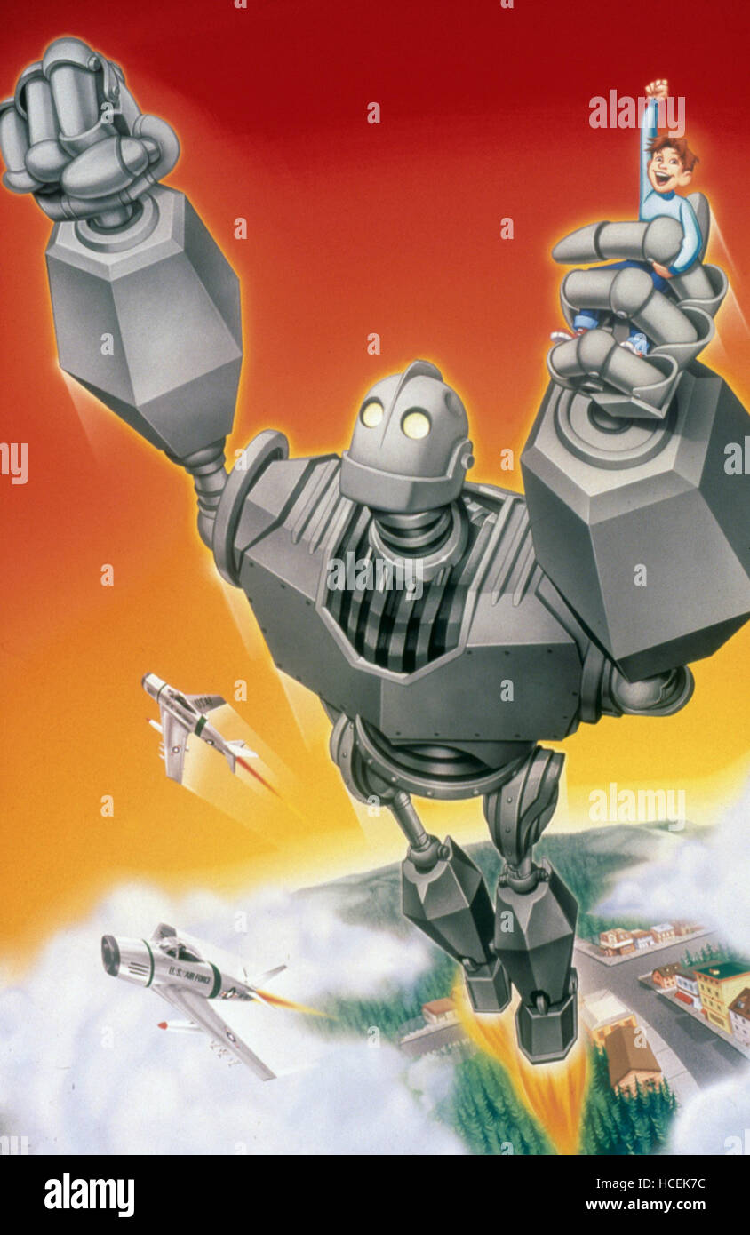 IRON GIANT, 1999. The Iron Giant (Vin Diesel) and Hogarth Hughes (Eli ...