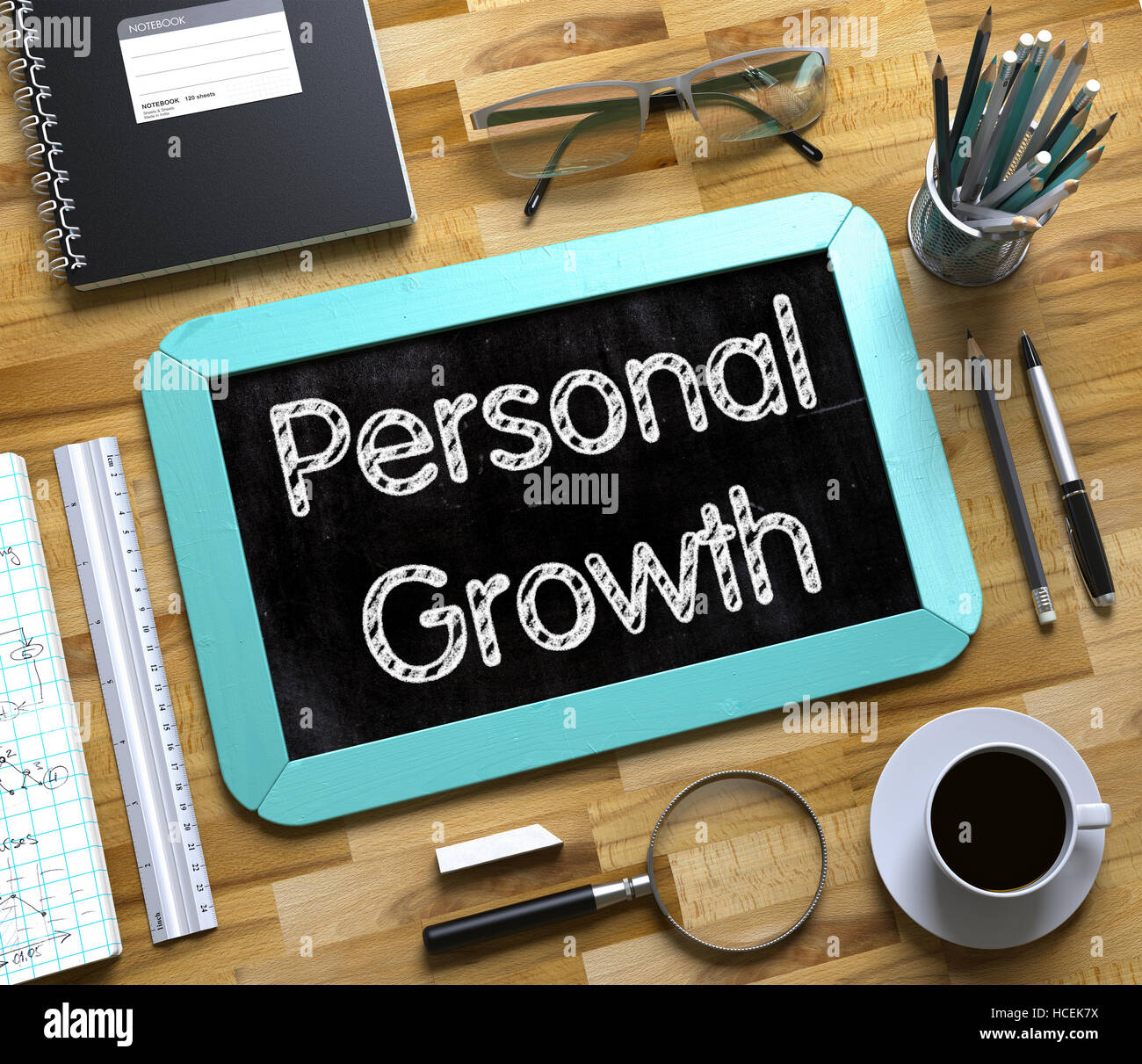 Personal Growth - Text on Small Chalkboard. 3D Stock Photo - Alamy