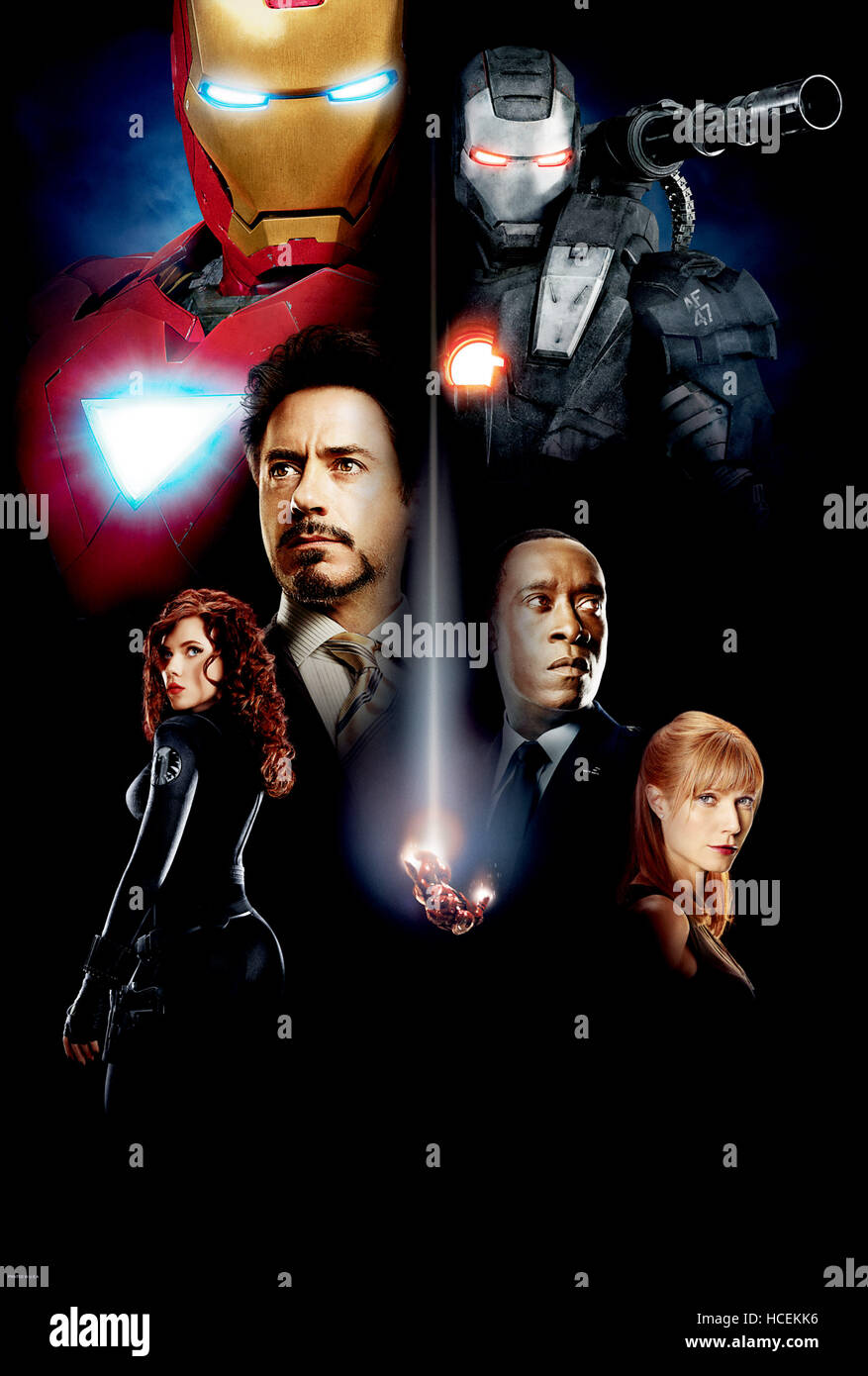 IRON MAN 2, Scarlett Johansson (bottom left), Robert Downey Jr. (top ...