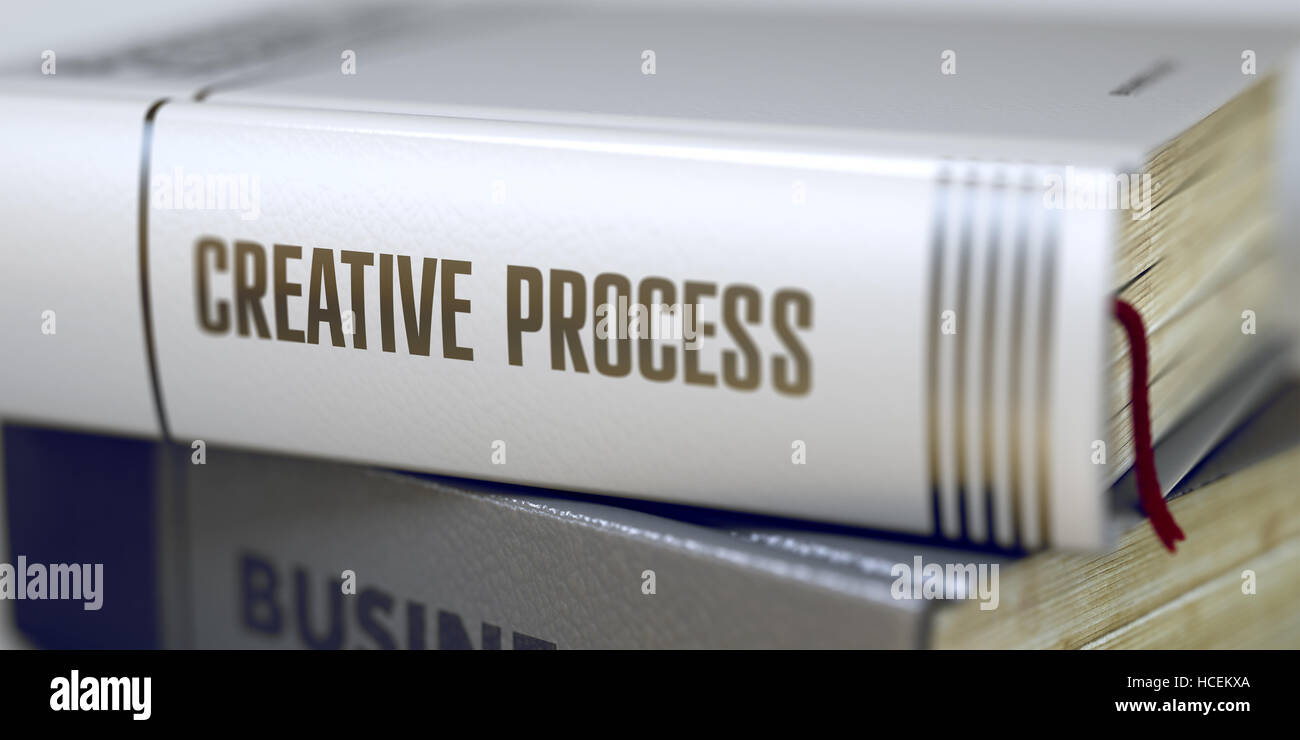 Creative Process Concept. Book Title. 3D Stock Photo - Alamy