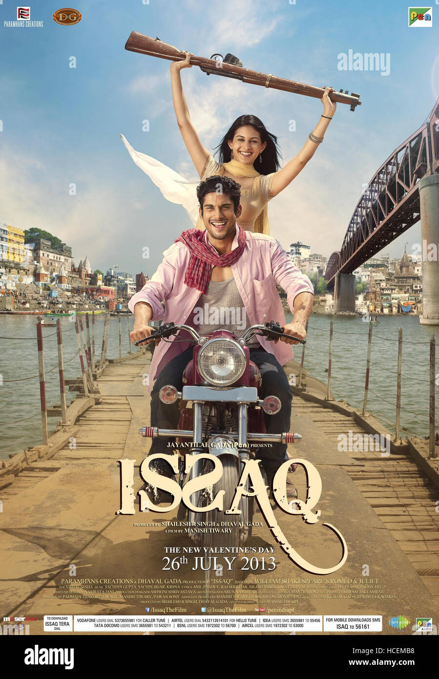 ISSAQ, international poster art, from top: Amyra Dastur, Prateik, 2013 ...