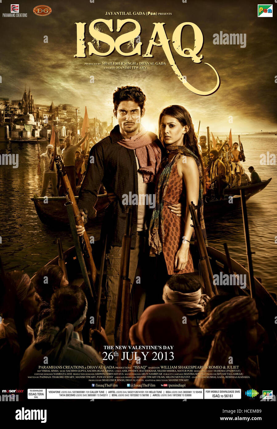 ISSAQ, international poster art, from left: Prateik, Amyra Dastur, 2013 ...