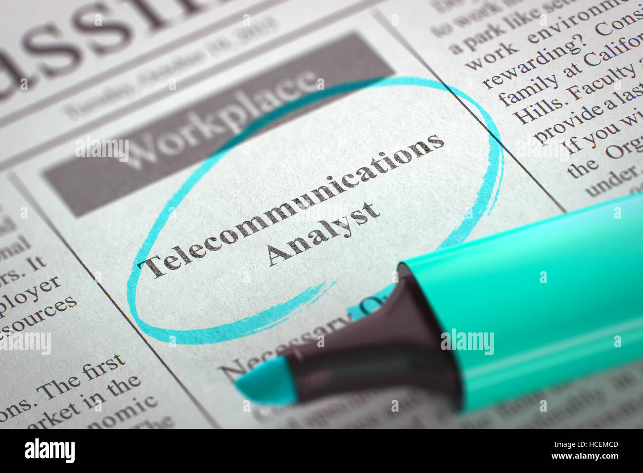 Telecommunications Analyst Join Our Team. 3D Stock Photo - Alamy