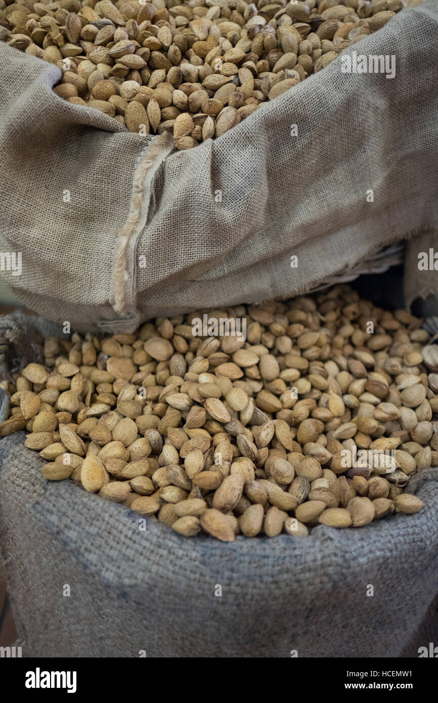 Almonds with shell Stock Photo - Alamy