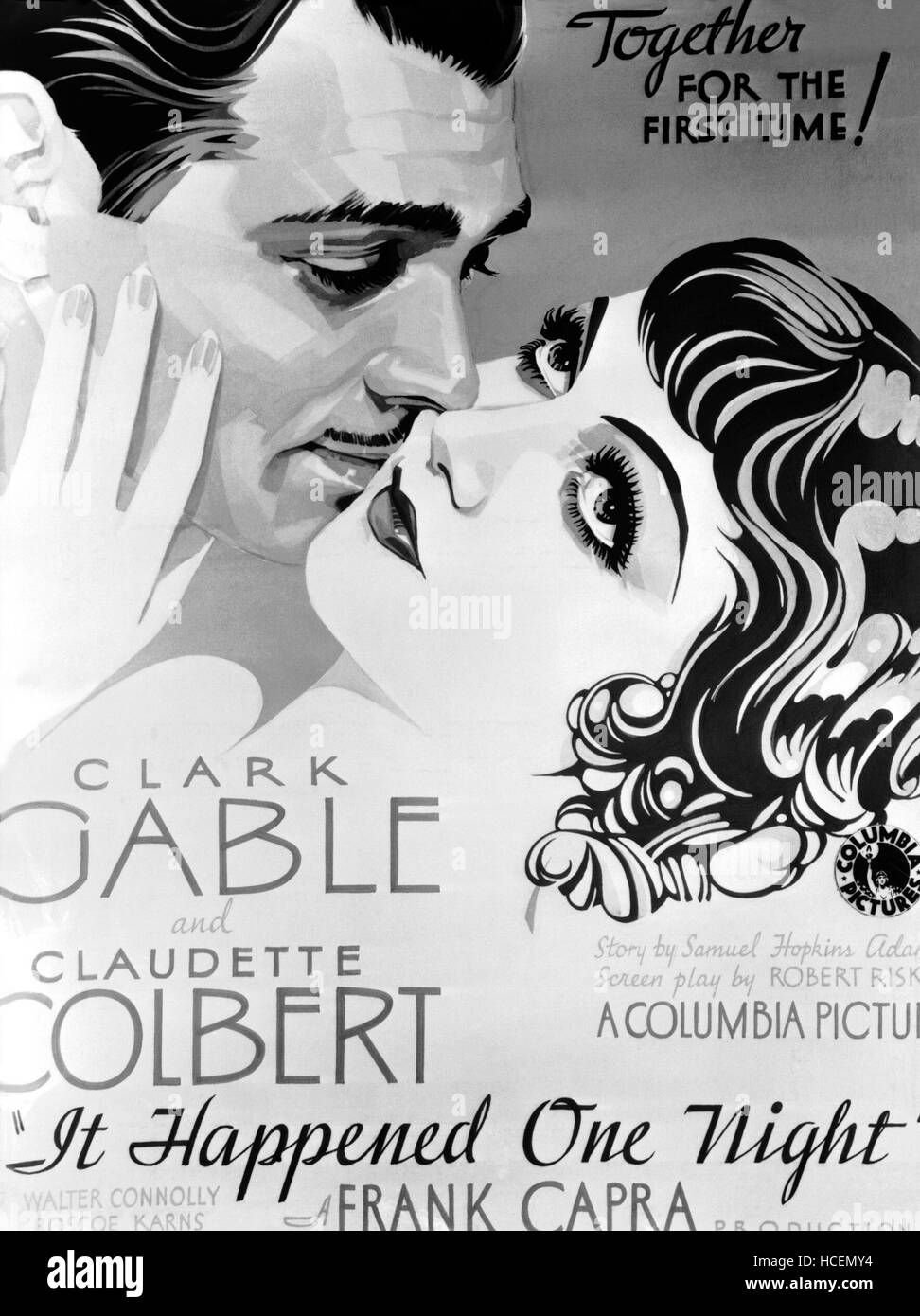 IT HAPPENED ONE NIGHT, Clark Gable, Claudette Colbert, 1934 Stock Photo ...