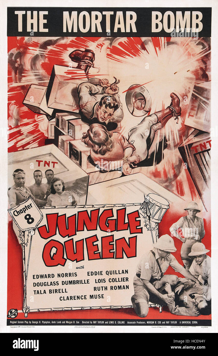 JUNGLE QUEEN, US poster art, bottom right: Tala Birell; Chapter 8: 'THE ...